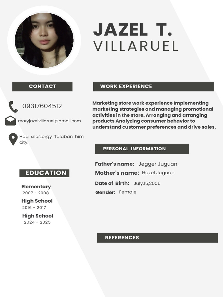 Resume Jaysel | PDF