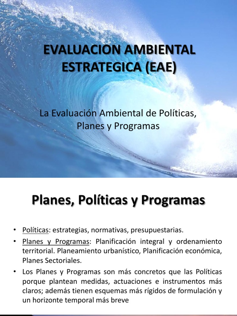 Evaluacion Ambiental Estrategica (Eae) | Descargar gratis PDF ...