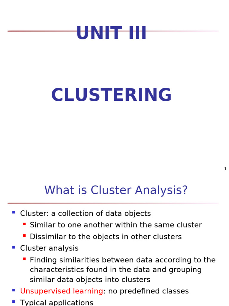 Understanding Cluster Analysis Techniques | PDF | Cluster Analysis ...