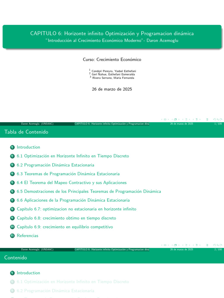 Capitulo 6 de Daron Acemoglu | PDF | Optimización Matemática | Programación dinámica