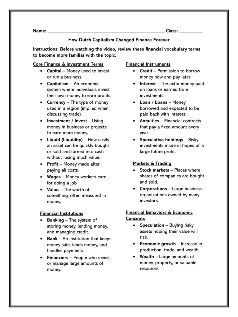 How Dutch Capitalism Changed Finance Forever | PDF | Money | Investing