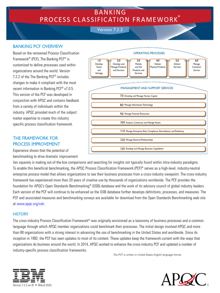 Banking Process Classification Framework | PDF | Marketing | Pricing