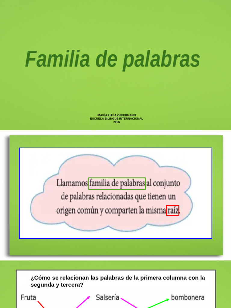 Familia de Palabras | PDF