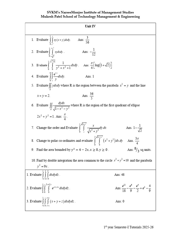 Unit 4 - Tutorial Problems | PDF | Geometry | Euclidean Geometry