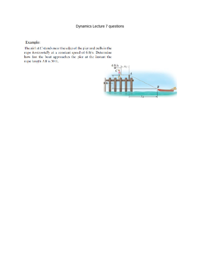 Dynamics Lecture 7 Questions | PDF