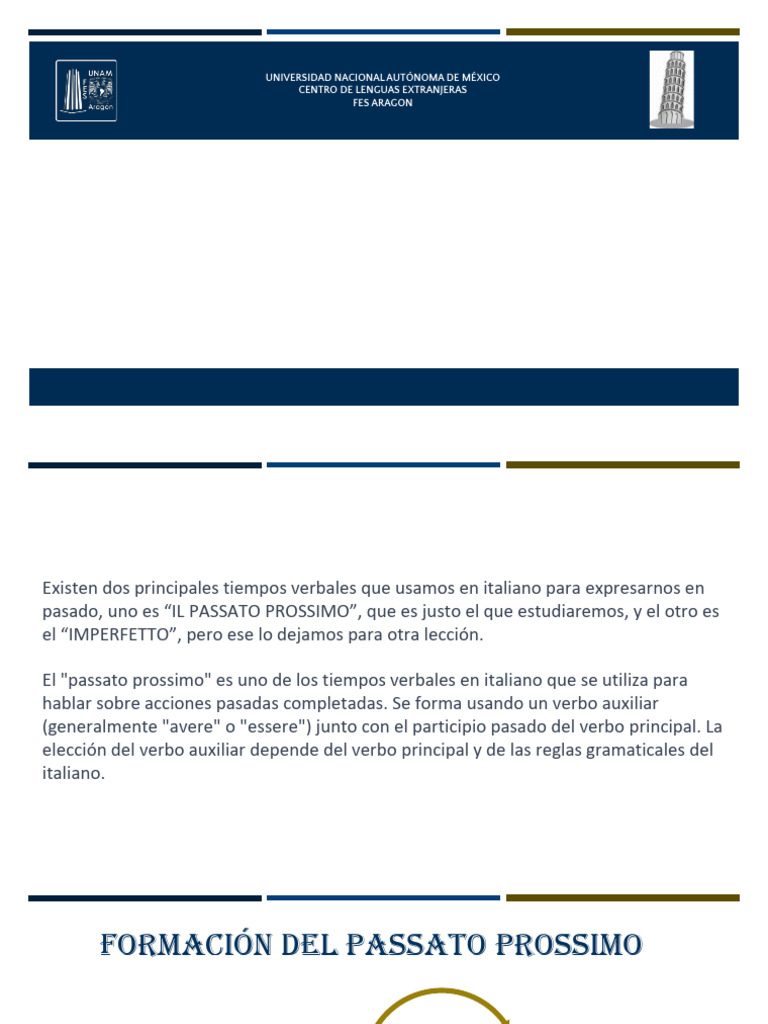 L15 Passato Prossimo A | PDF | Verbo | Gramática