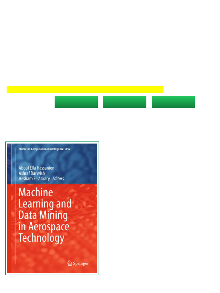 (Ebook) Machine Learning and Data Mining in Aerospace Technology by ...