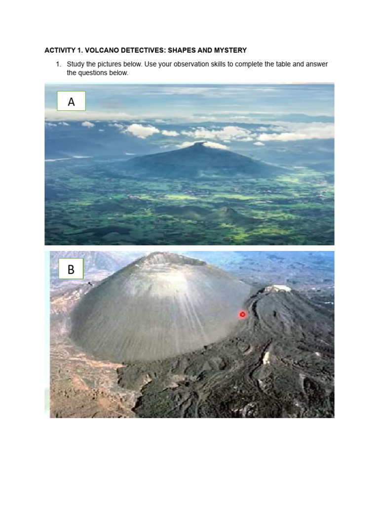 Act Volcano Detectives Shapes and Mystery | PDF