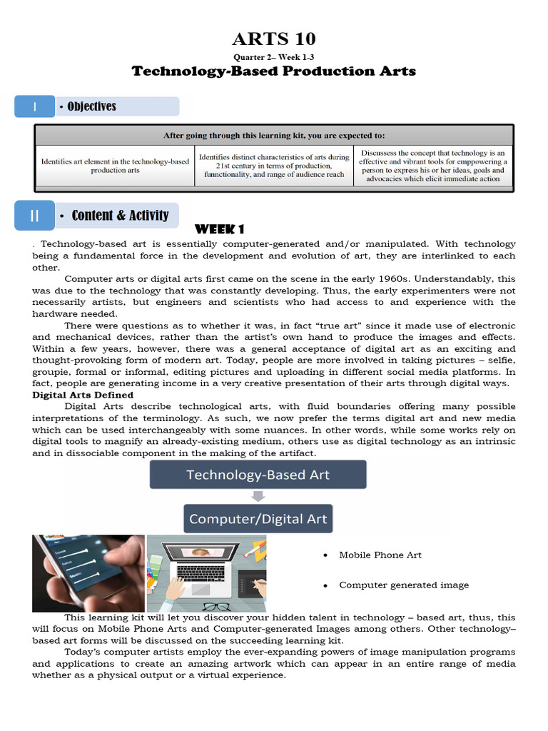 ARTS 10 2nd Quarter Week 1 3 | PDF | Composition (Visual Arts) | Image