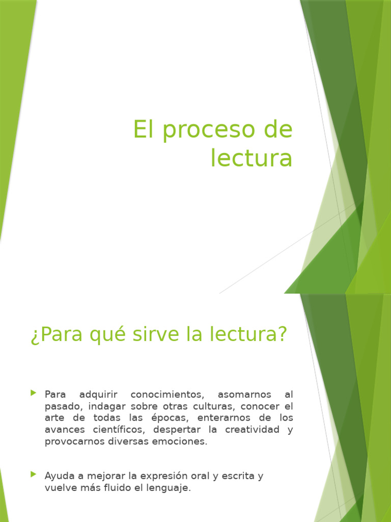 El Proceso de Lectura | PDF | Aprendizaje | Comunicación humana