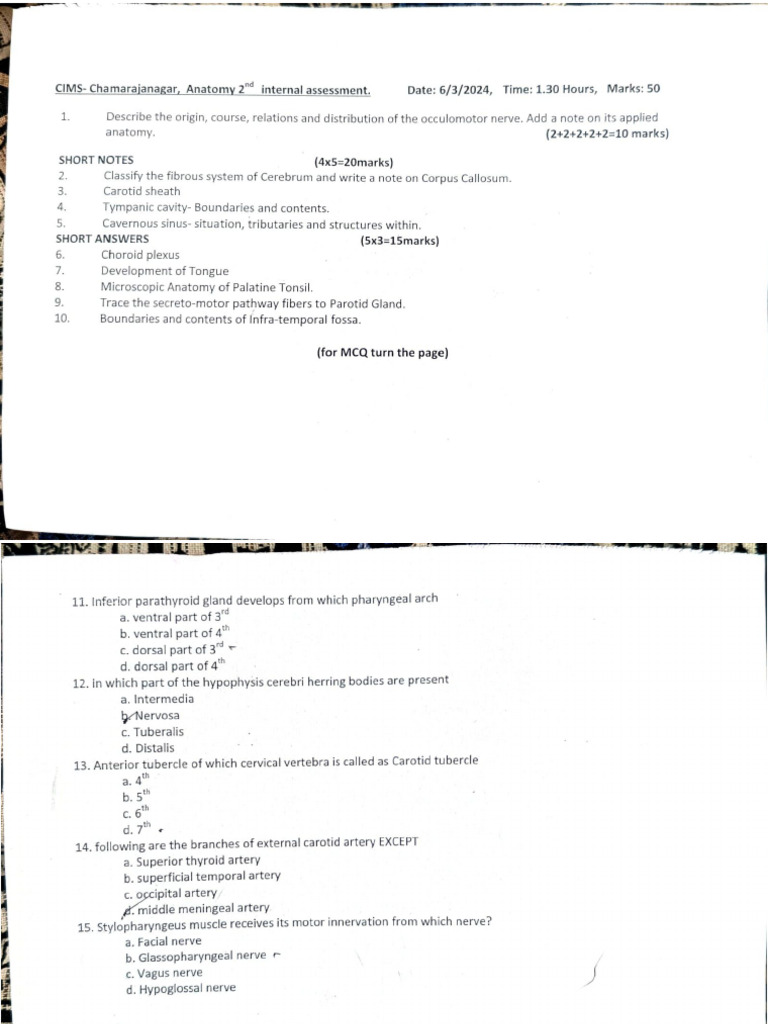 2nd Internal - 2023-2024 | PDF