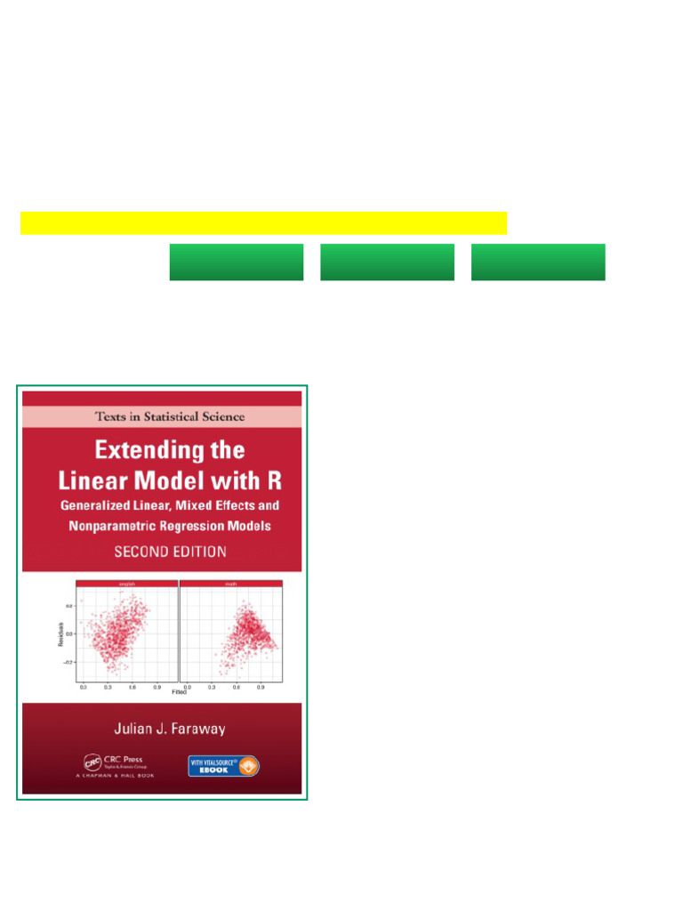 (Ebook) Extending The Linear Model With R (Second Edition) by Julian James Faraway ISBN ...