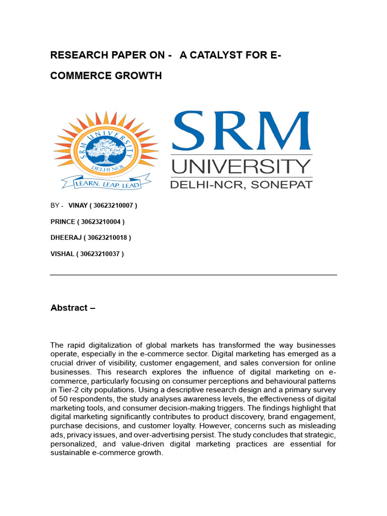 Digital Marketing Research Paper | PDF | Digital Marketing | Marketing