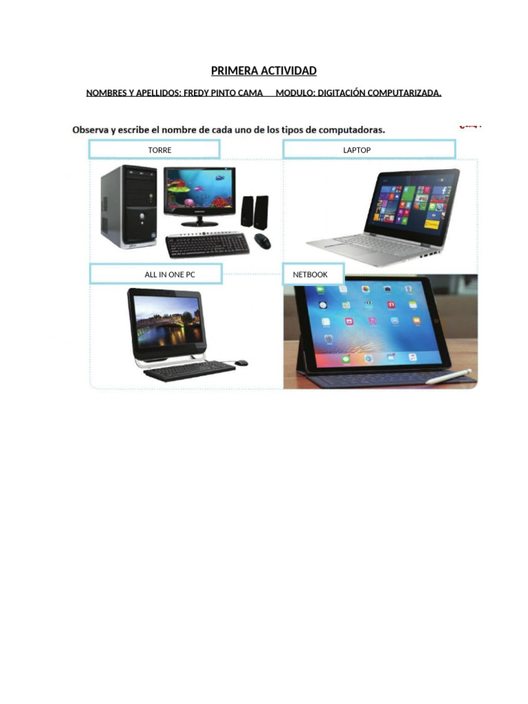 1ra Tarea Dispositivos de Salida, Entrada y Alamacenamiento . | PDF