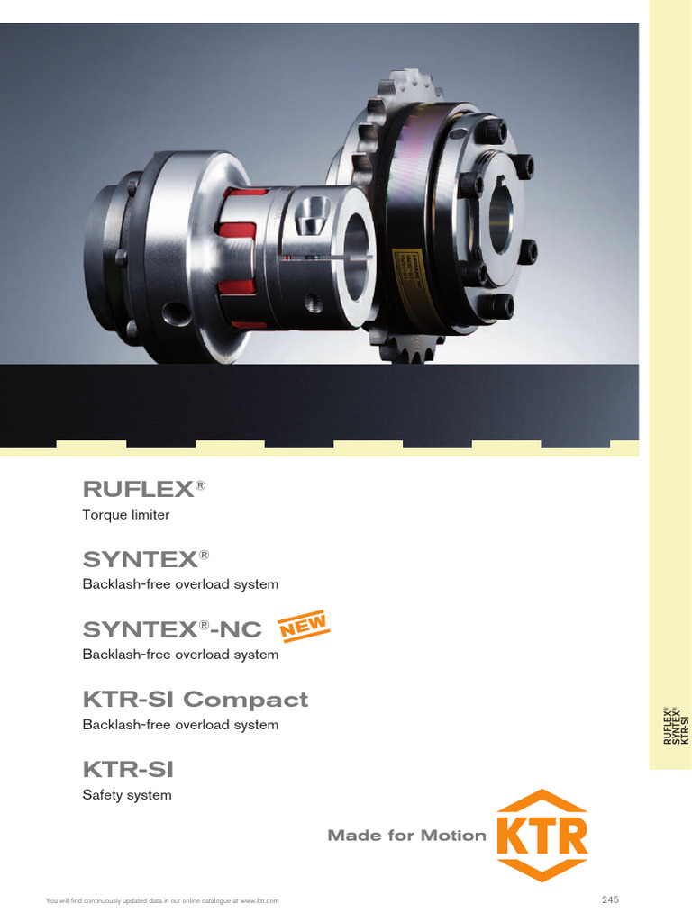 Safety Overload Coupling SYNTEX - Ruflex - KTR | PDF | Belt (Mechanical ...