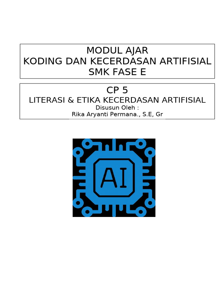 882922849 Modul Ajar Koding Dan Ka Literasi Dan Etika Ka Smkn 6 Tangsel | PDF