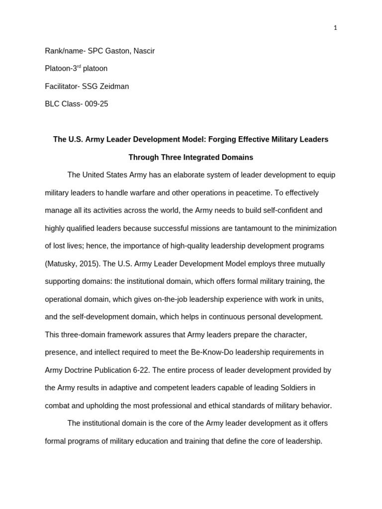 Leader Development | PDF | Leadership | Military