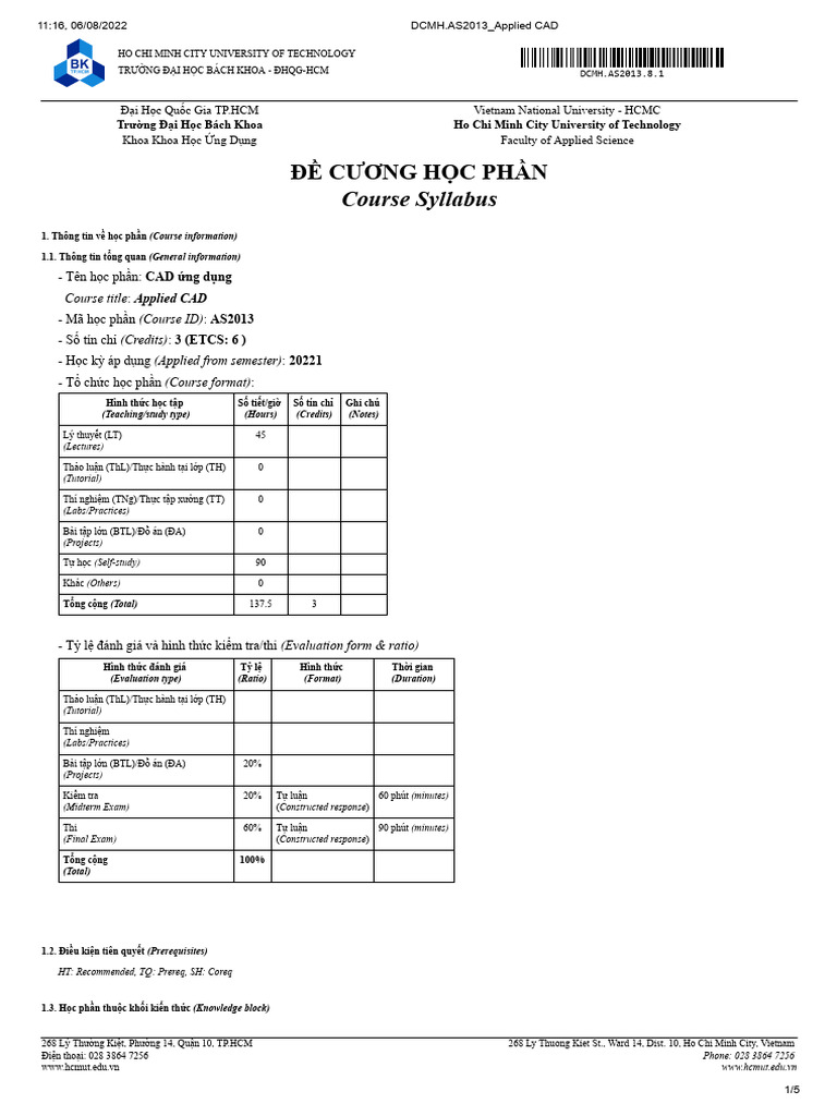 DCMH - As2013 - Applied Cad 2022 | PDF