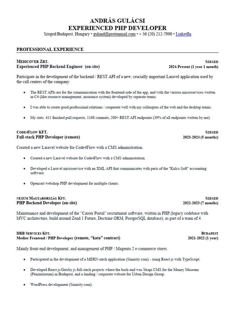 Word Resume Template Classic | PDF | Php | Software