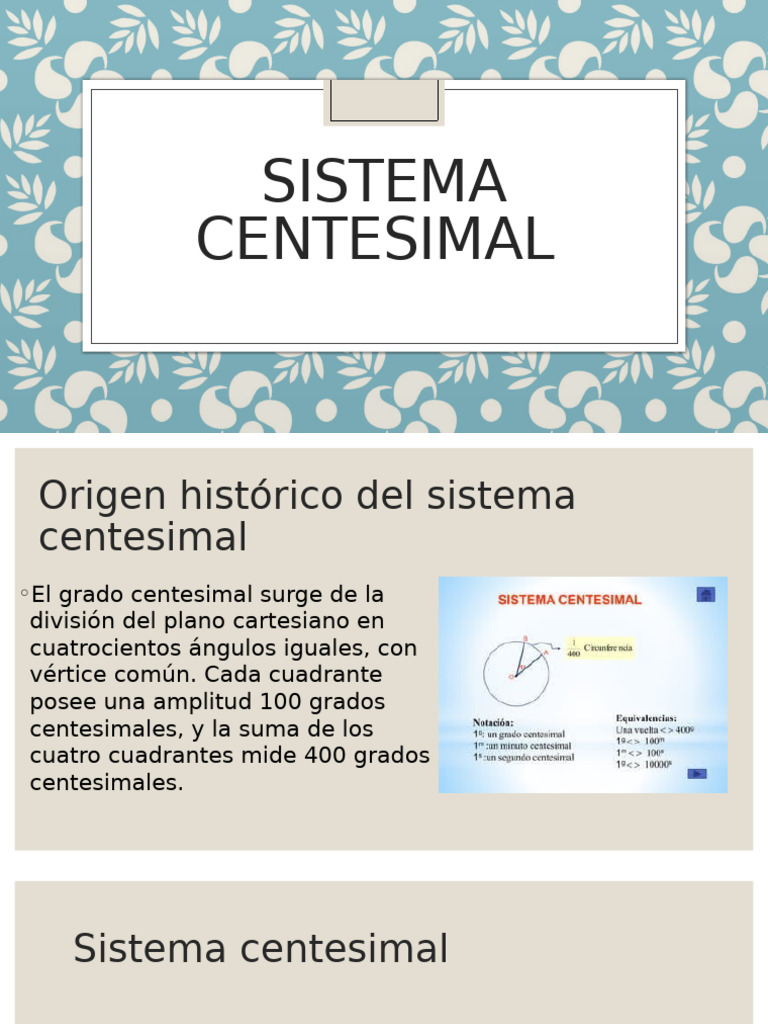 Sistema Centesimal | PDF