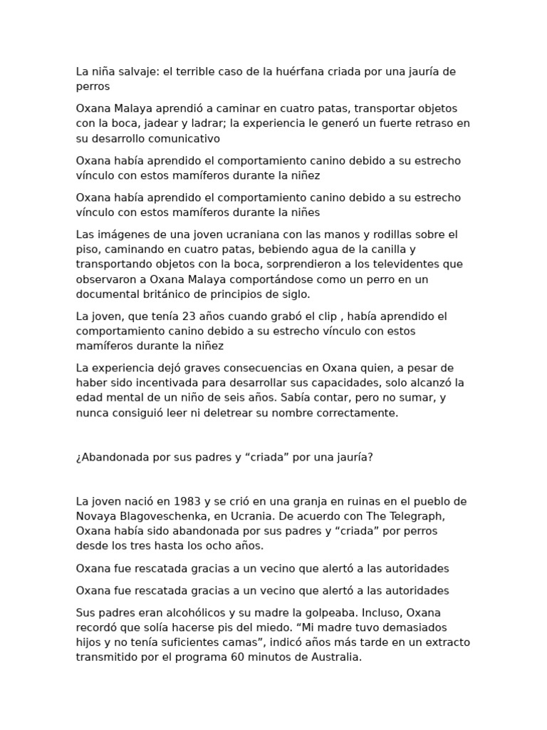 Mito Oxana | PDF | Perros