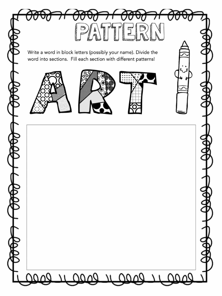 Principles of Art Worksheets (PATTERN) | PDF