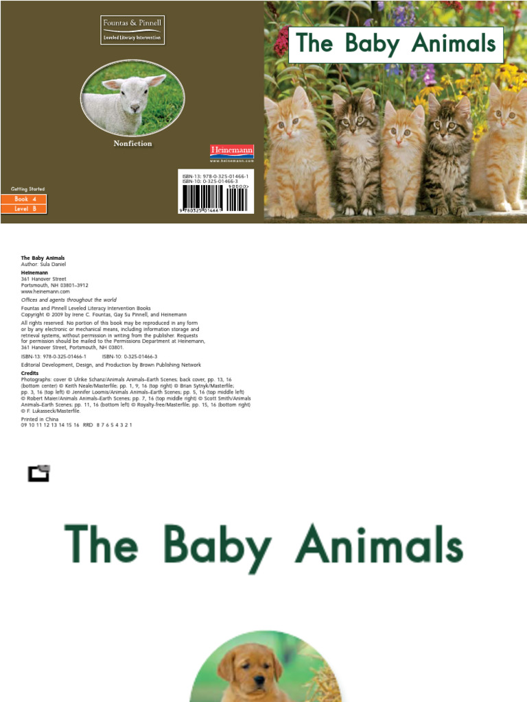 Baby Animals: A Level B Guide | PDF