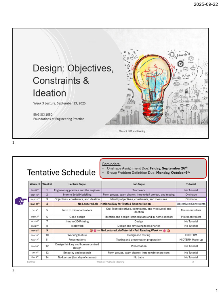 Lec 03 - Design - Objectives, Constraints & Ideation | PDF | Coffee ...