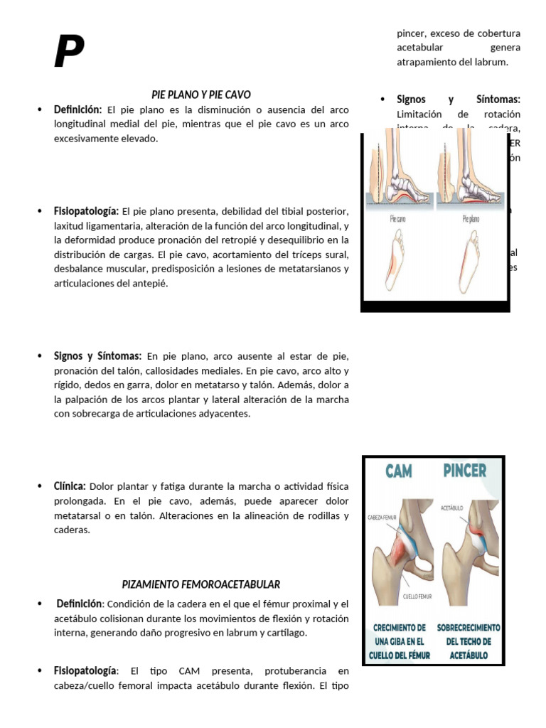 Pie Plano Y Pie Cavo: Definición: Signos y Síntomas | PDF | Pie ...