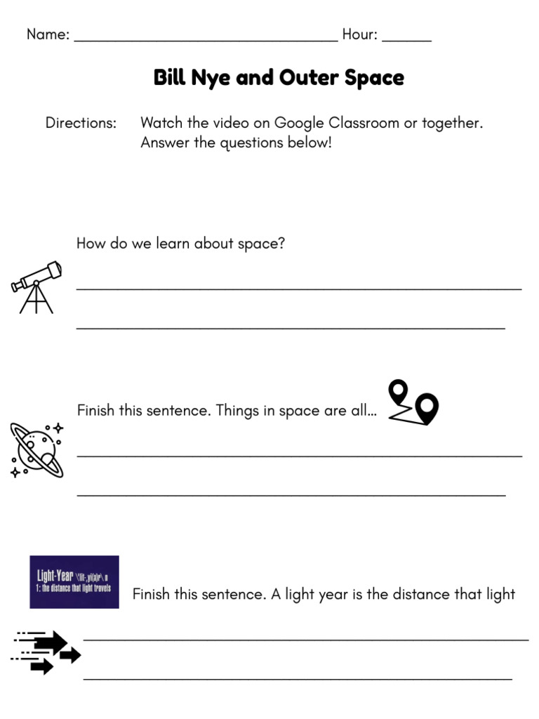 Bill Nye Outer Space | PDF