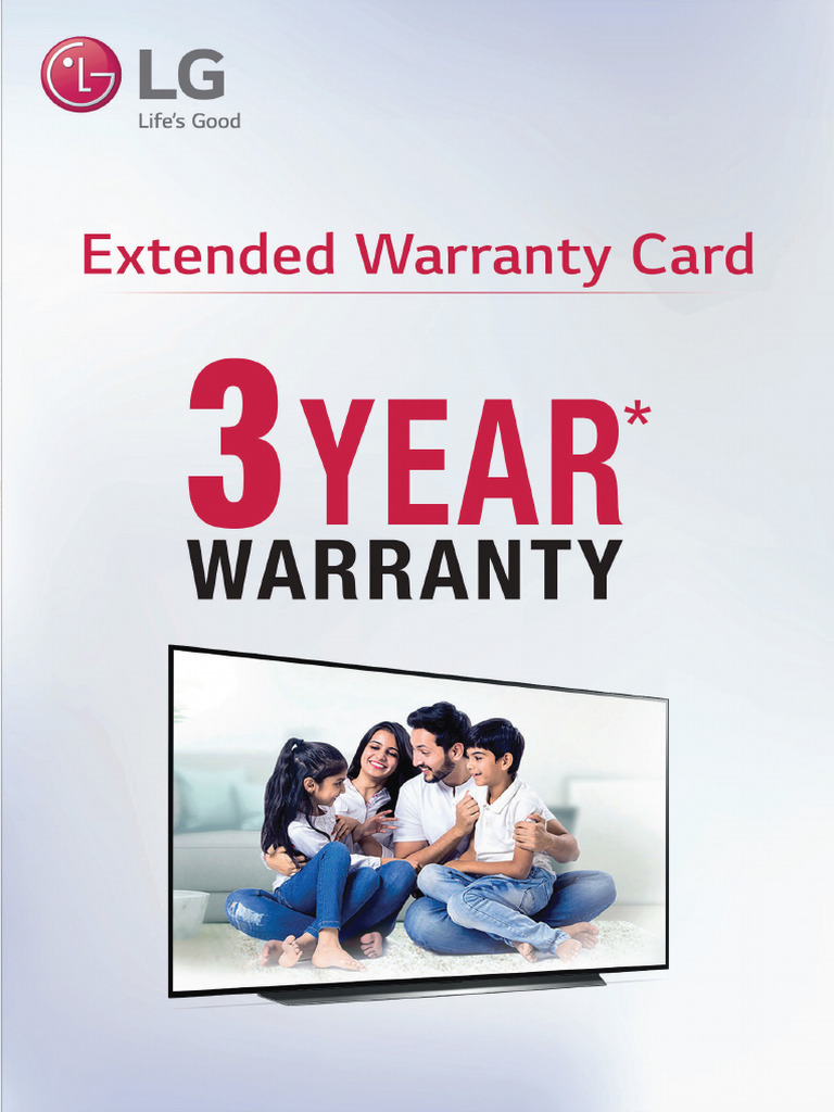 3 Yr Warranty Card Applicable On Select 80cm 32 Above TV Models ...