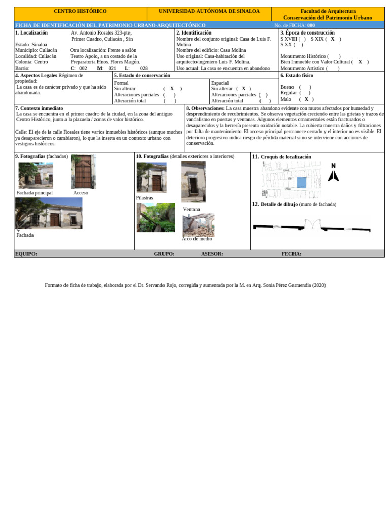 Ficha - de - Identificación Cada Molina | PDF