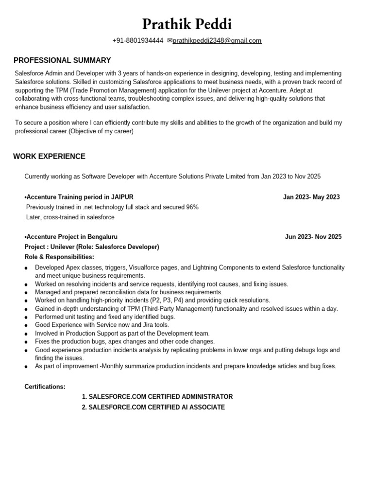 Prathik Peddi SFD Resume | PDF | Software Development | Computing