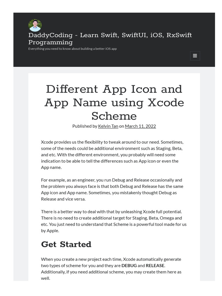 Different App Icon and App Name Using Xcode Scheme | PDF