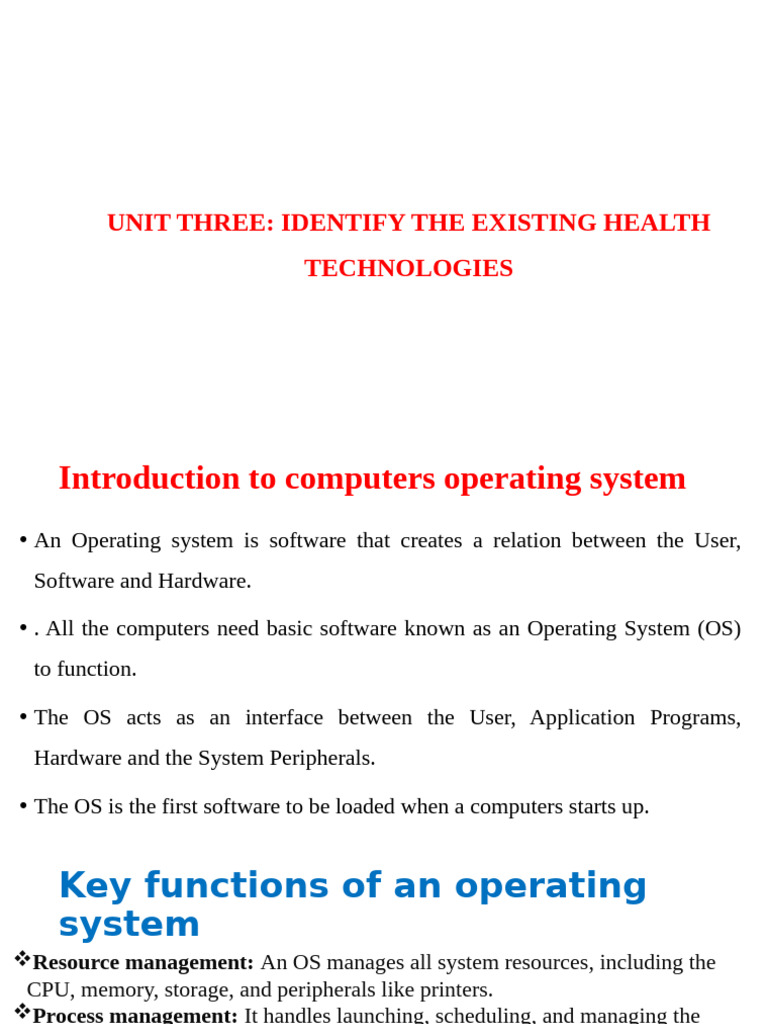 pharmacy ict chapter 3 | PDF | Operating System | Process (Computing)