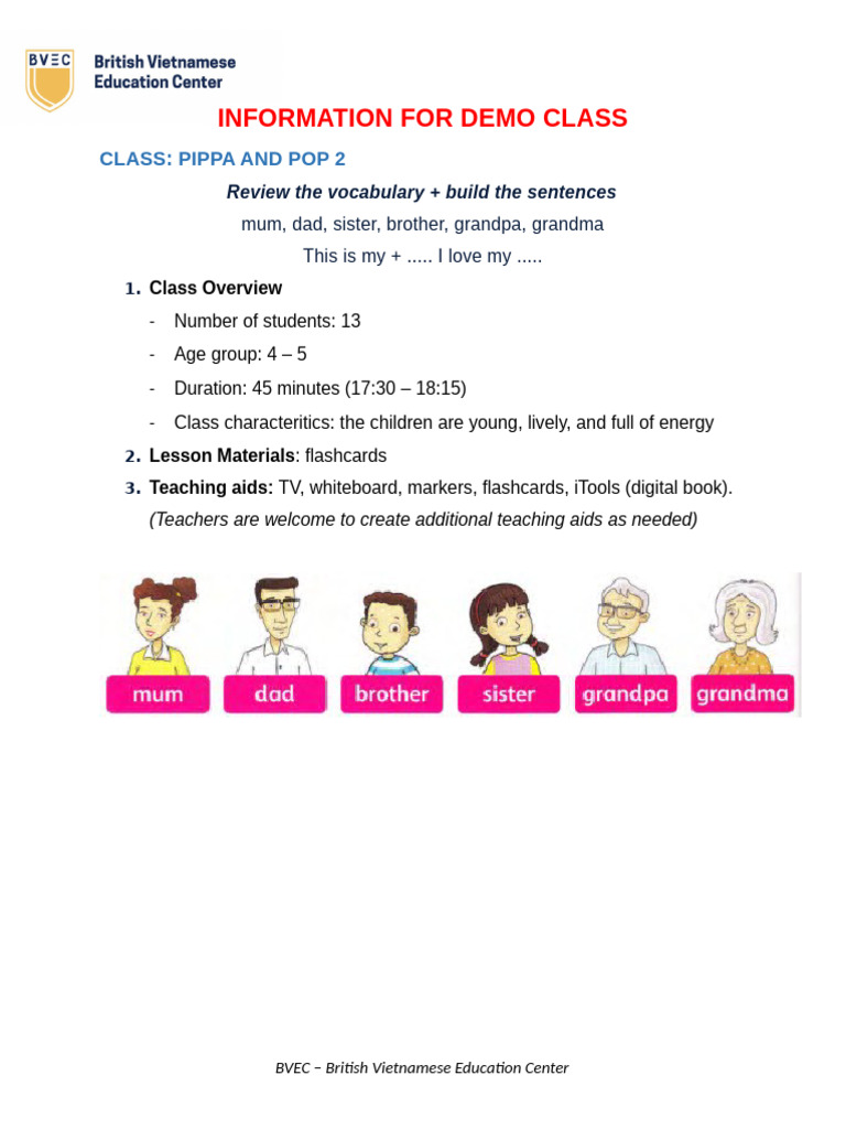 (Bvec) Information For Demo Class - Mr. King | PDF