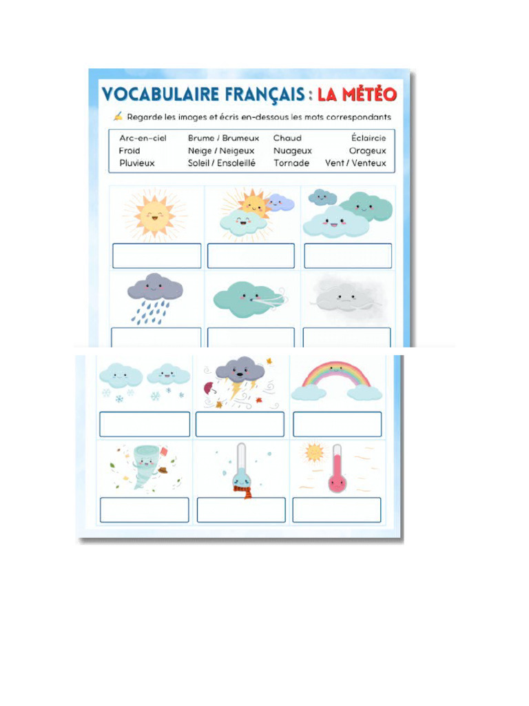 Vocabulaire Météo | PDF