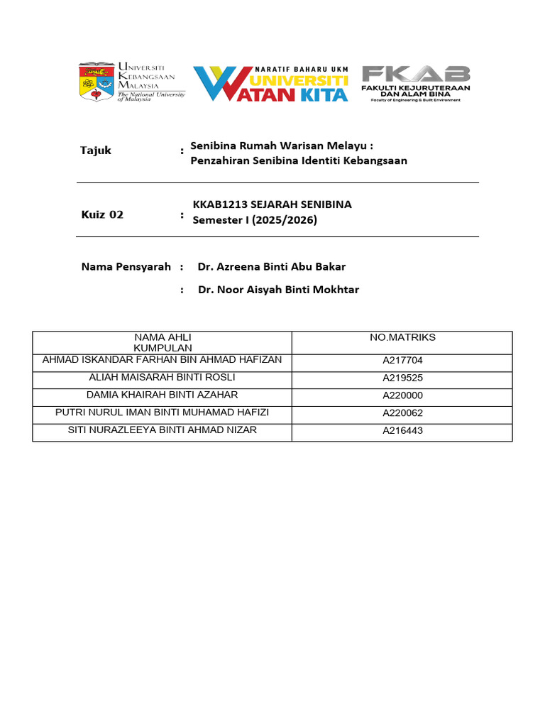 Kuiz 2 Kumpulan 7 | PDF