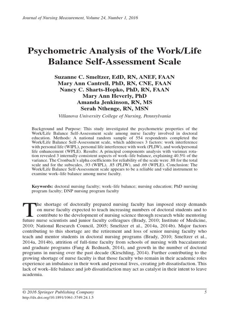 Work Life Scale | PDF | Cost Of Living | Factor Analysis