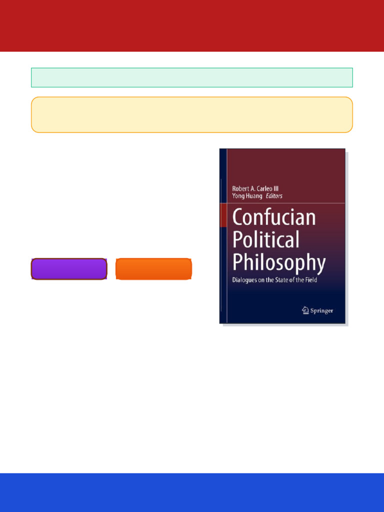 Confucian Political Philosophy Dialogues On The State of The Field 1st Edition Robert A Carleo ...