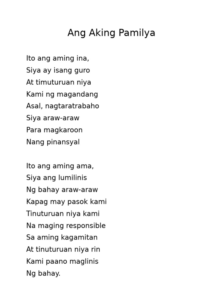 Ang Aking Pamilya | PDF