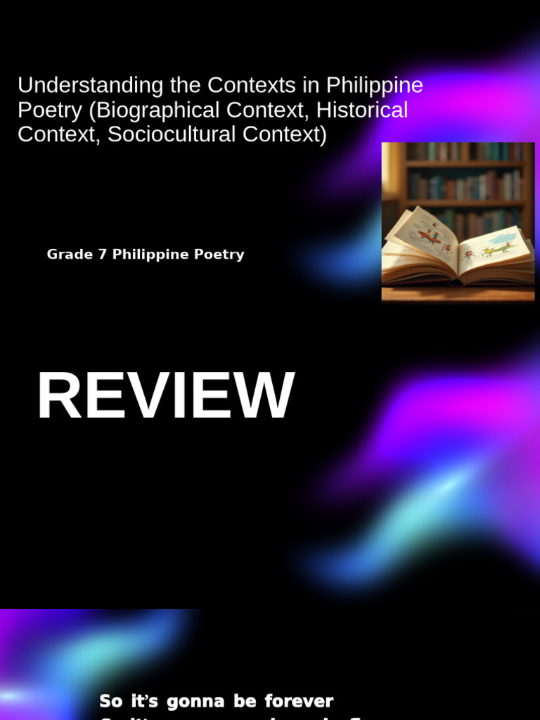 Contexts in Philippine Poetry Explained | PDF | Poetry | Liberal Arts ...