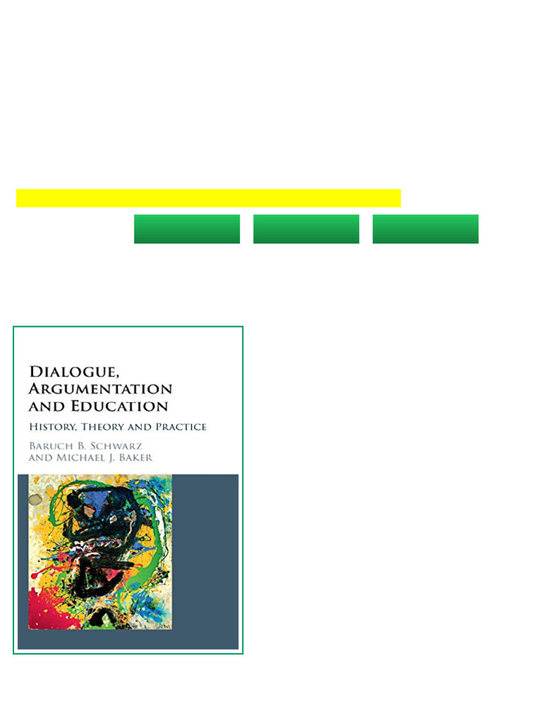 (Ebook) Dialogue, argumentation, and education: history, theory, and practice by Baruch B ...