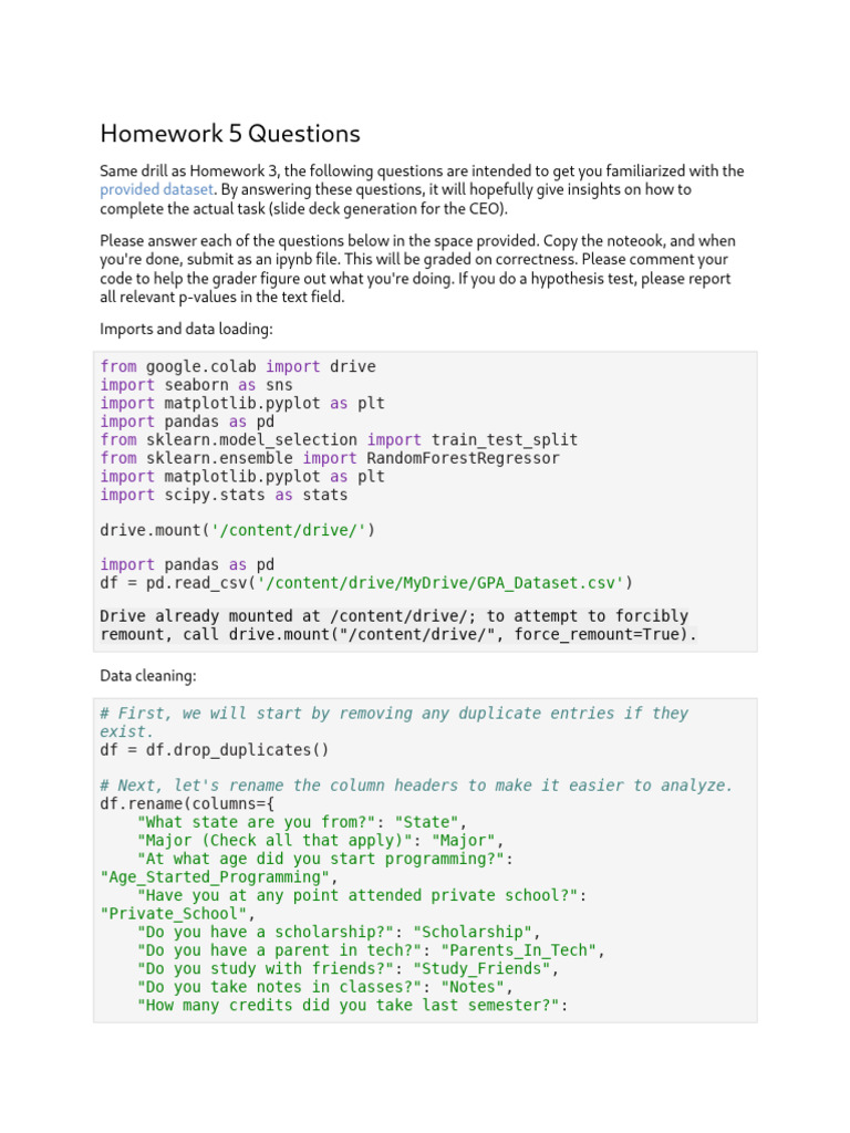 Vertopal.com CMSC HW5 Questions (1) | PDF | Ordinary Least Squares | Coefficient Of Determination