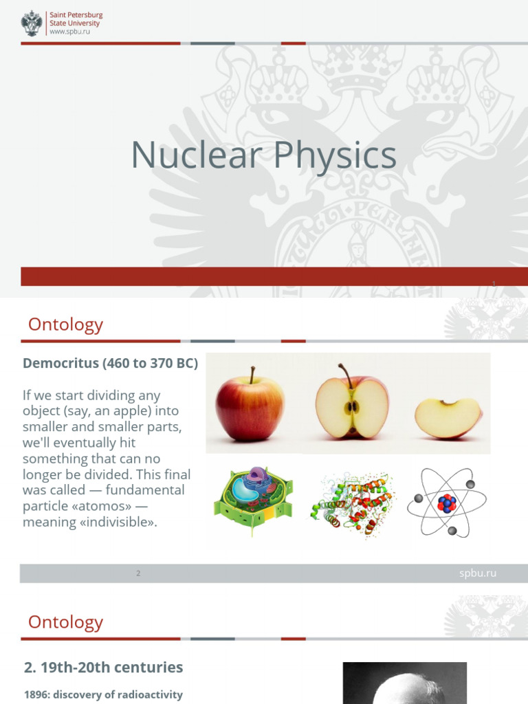 08 - Lecture - Nuclear Physics and Standart Model | PDF | Radioactive ...