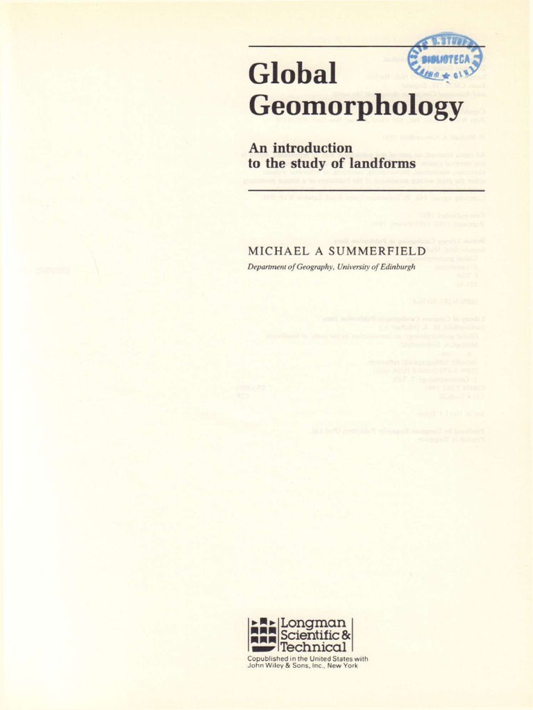 Global Geomorphology Overview | PDF | Erosion | Geomorphology