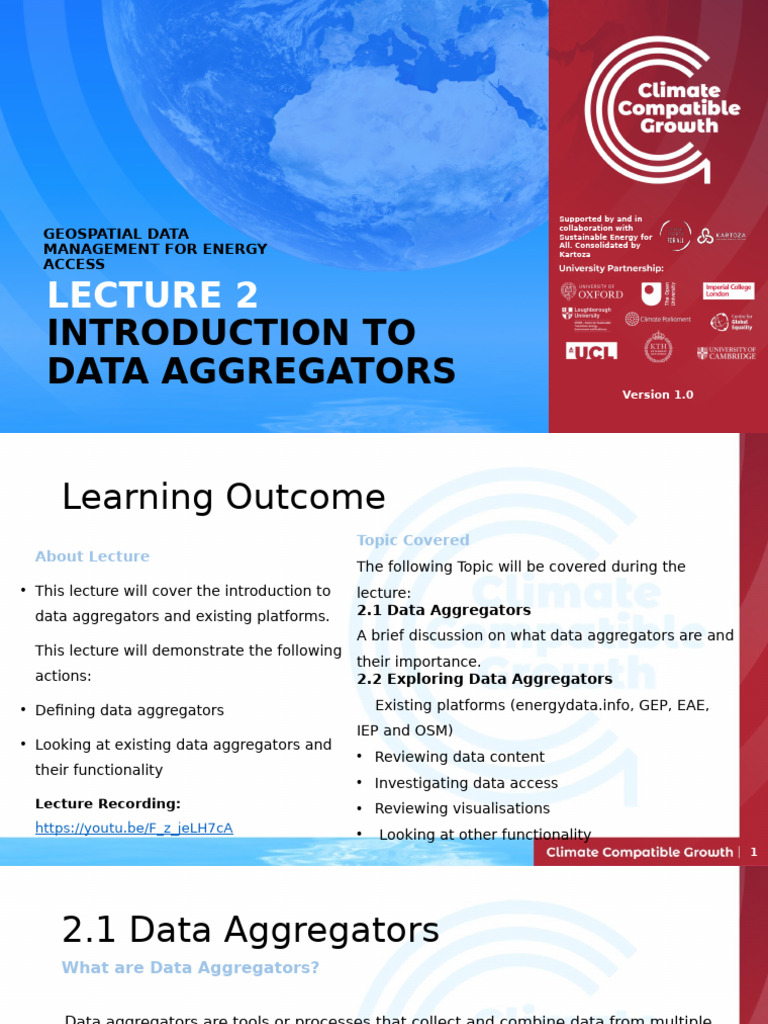 Lecture 2 - Introduction To Data Aggregators | PDF | Information ...