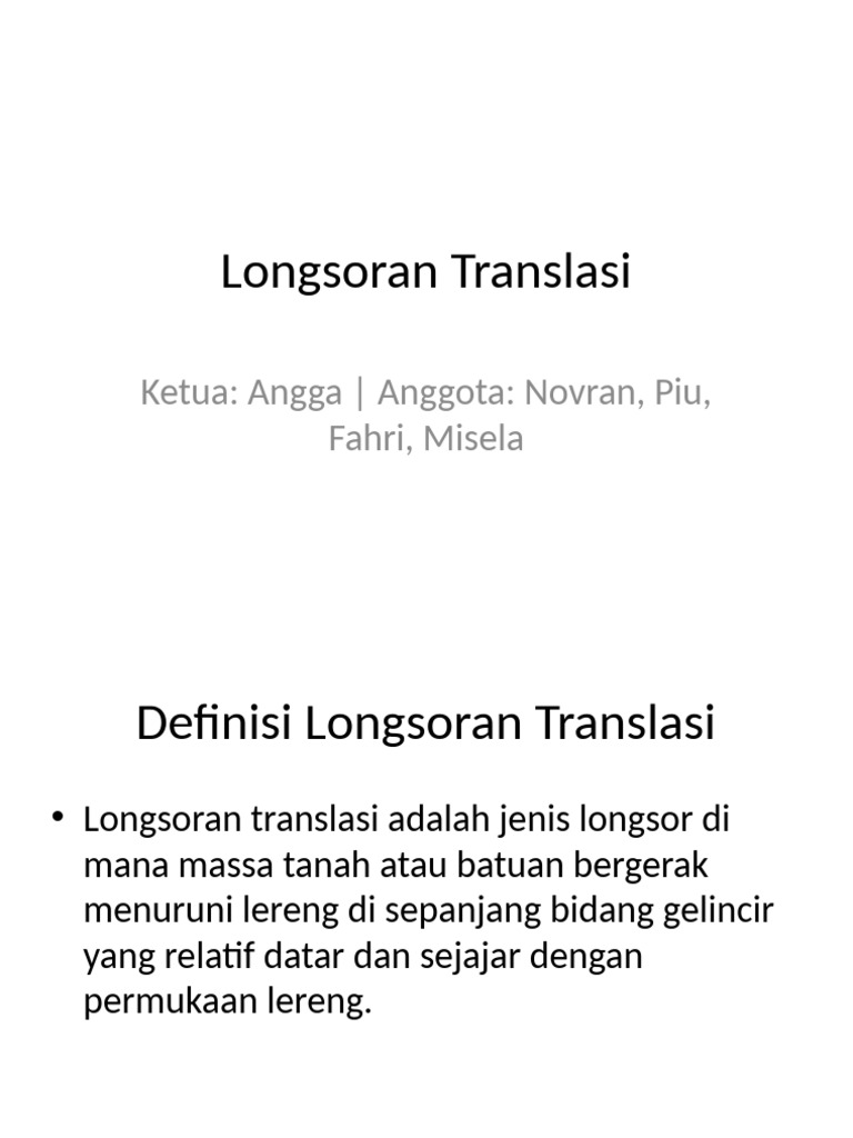 Longsoran Translasi Final 2 | PDF