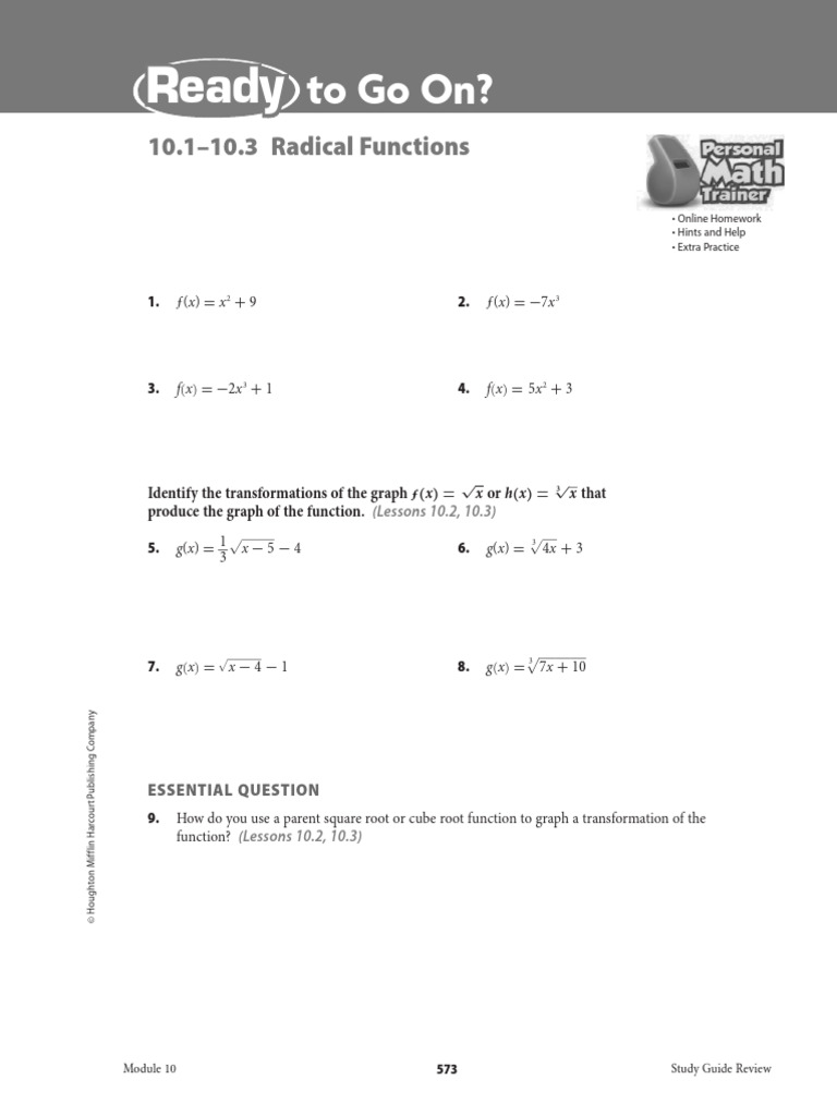 Review Packet _ Radicals | PDF | Function (Mathematics) | Elementary ...