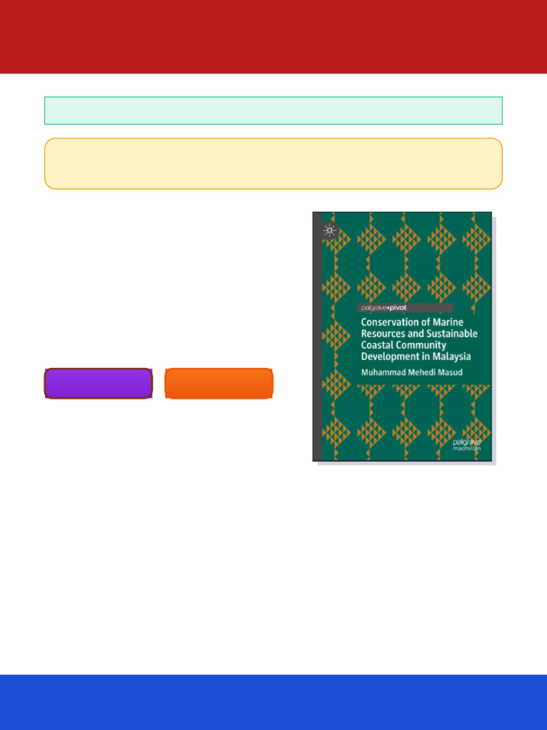 Conservation of Marine Resources and Sustainable Coastal Community Development in Malaysia ...